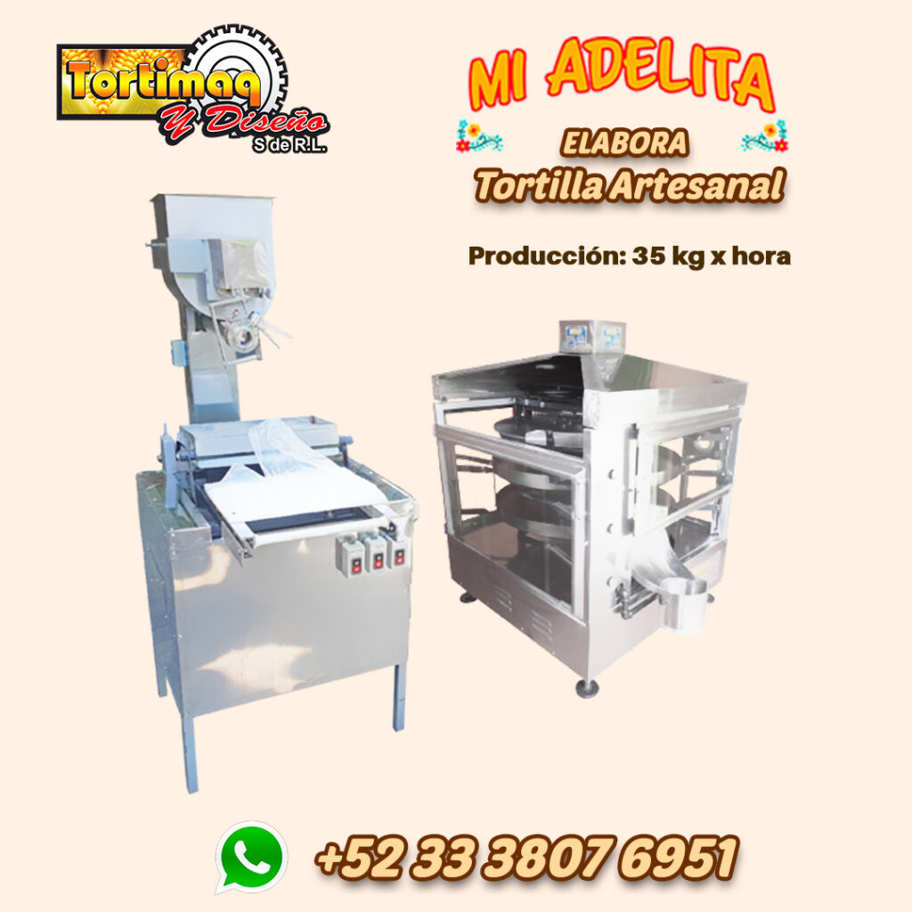 Maquina para tortilla artesanal Mi Adelita – Tortimaq, Maquinas para ...